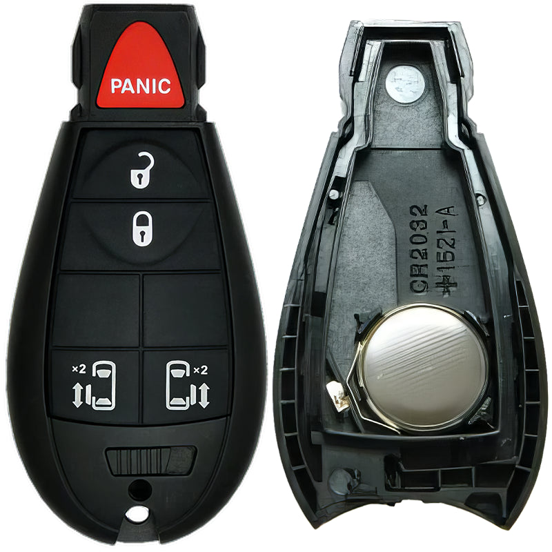 Chrysler/Dodge/Jeep/VW Fobik 5 Button Replacement Case with Sliding Do